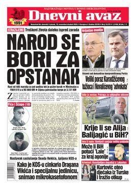 U današnjem "Dnevnom avazu" čitajte kako se narod bori za opstanak